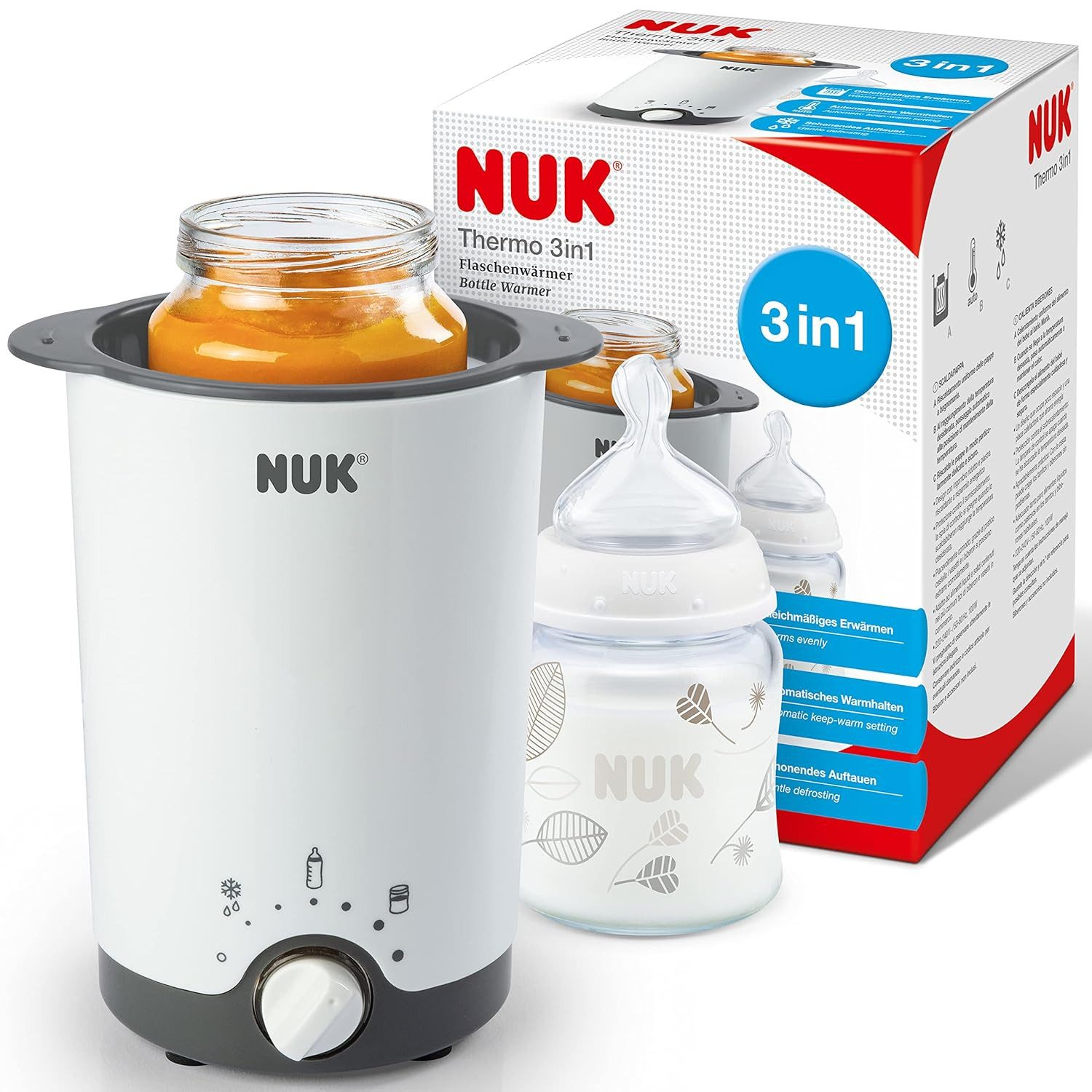 NUK Babyflaschenwärmer NUK Thermo 3in1 Flaschenwärmer, Babymilchwärmer