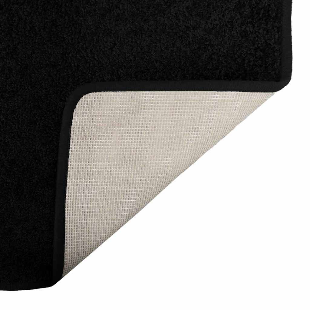 vidaXL Teppich Teppichläufer Schwarz 50 x 150 cm 100% Polypropylen Tuft ...