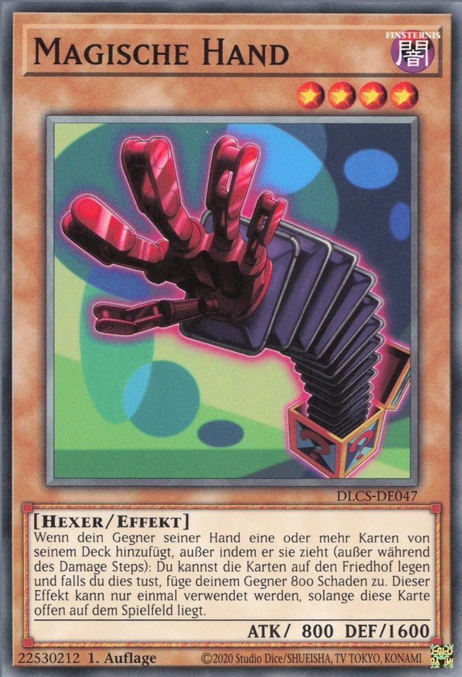 Recollectibles Sammelkarte Yugioh Karte Magische Hand Deutsch Yu Gi Oh