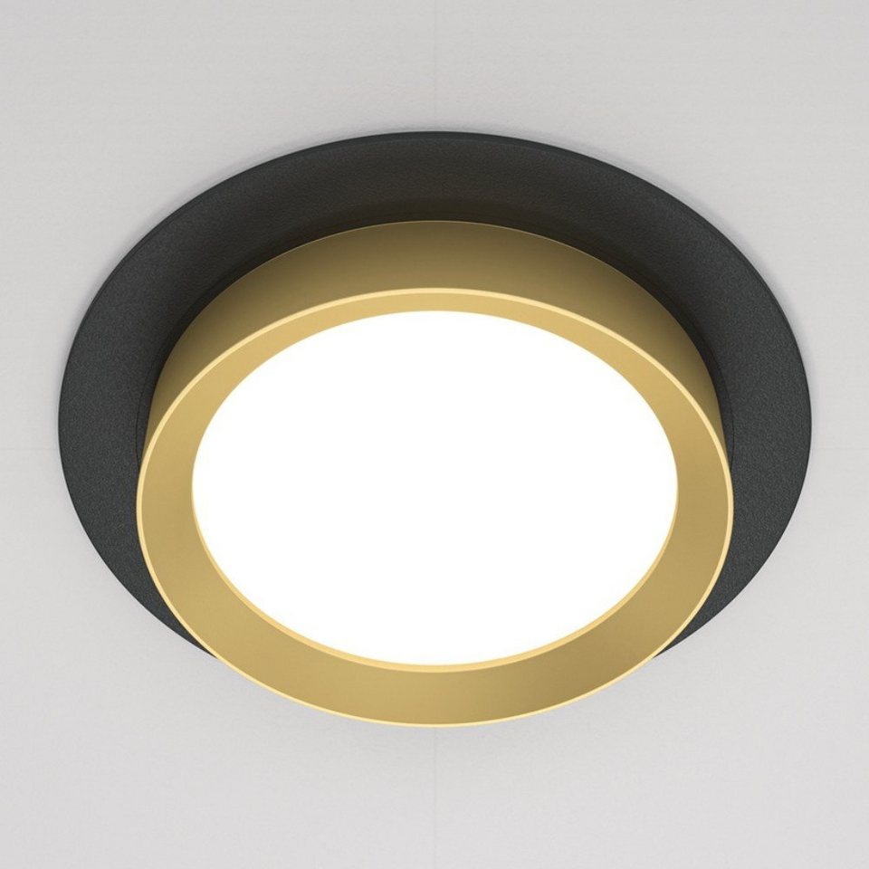 Maytoni Einbauleuchte Deckeneinbauleuchte Hoop In Schwarz Und Gold Gx53