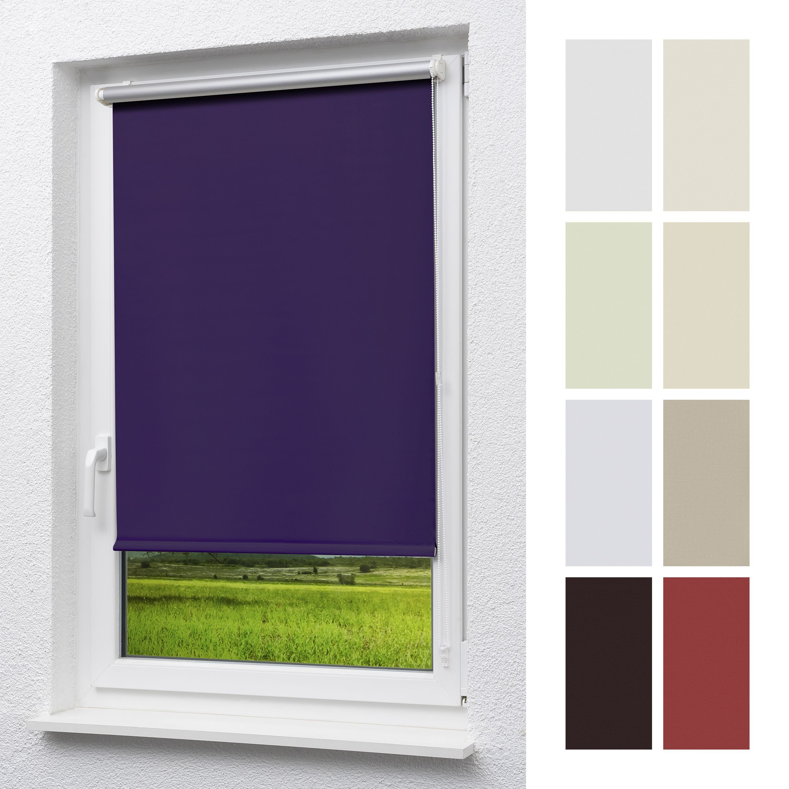 Verdunklungsrollo Mini Rollo abdunkelnd Schokobraun, LYSEL®, abdunkelnd ...