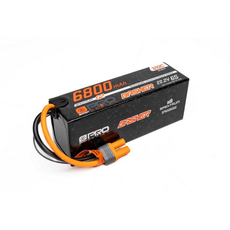 Spektrum Spektrum Lipo Akku 22,2V 6800mAh 6S Smart Pro Basher 120C IC5 ... Spektrum Spektrum Lipo Akku 22,2V 6800mAh 6S Smart Pro Basher 120C IC5 ...