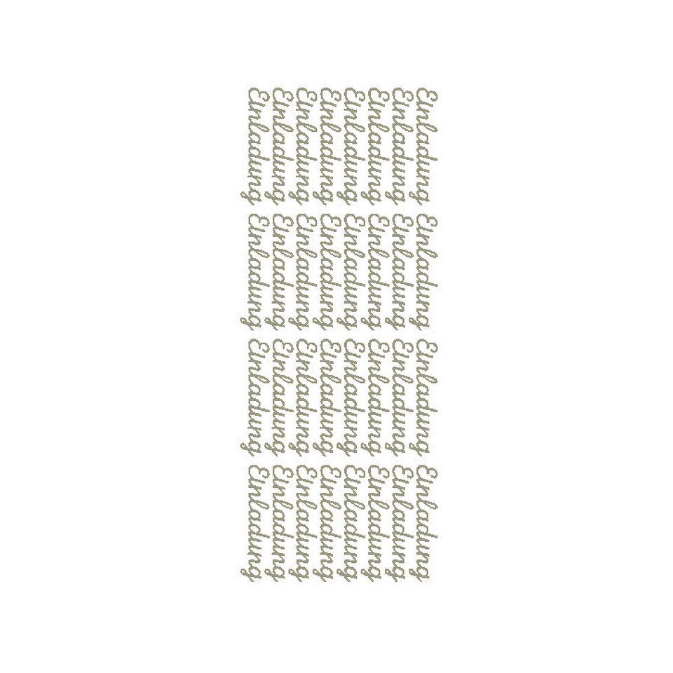 Sticker Einladung, 23 cm x 10 cm, Inhalt: 1 Bogen