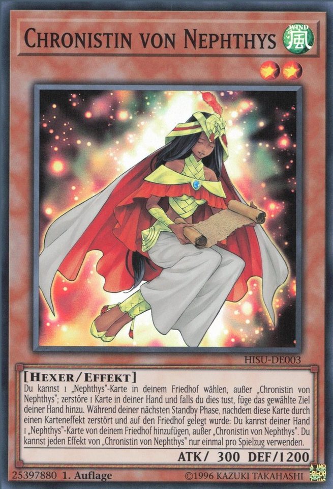 Recollectibles Sammelkarte Yugioh Karte Chronistin Von Nephthys Deutsch