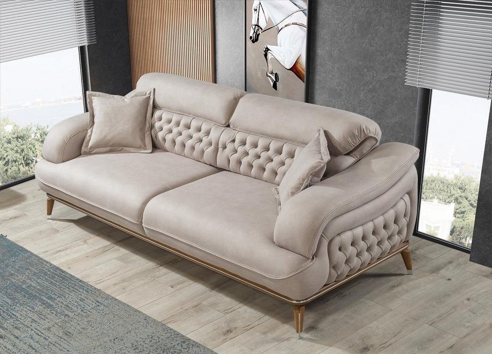Jvmoebel Sofa Dreisitzer Sofa 3 Sitzer Luxus Sofas Wohnzimmer Modern