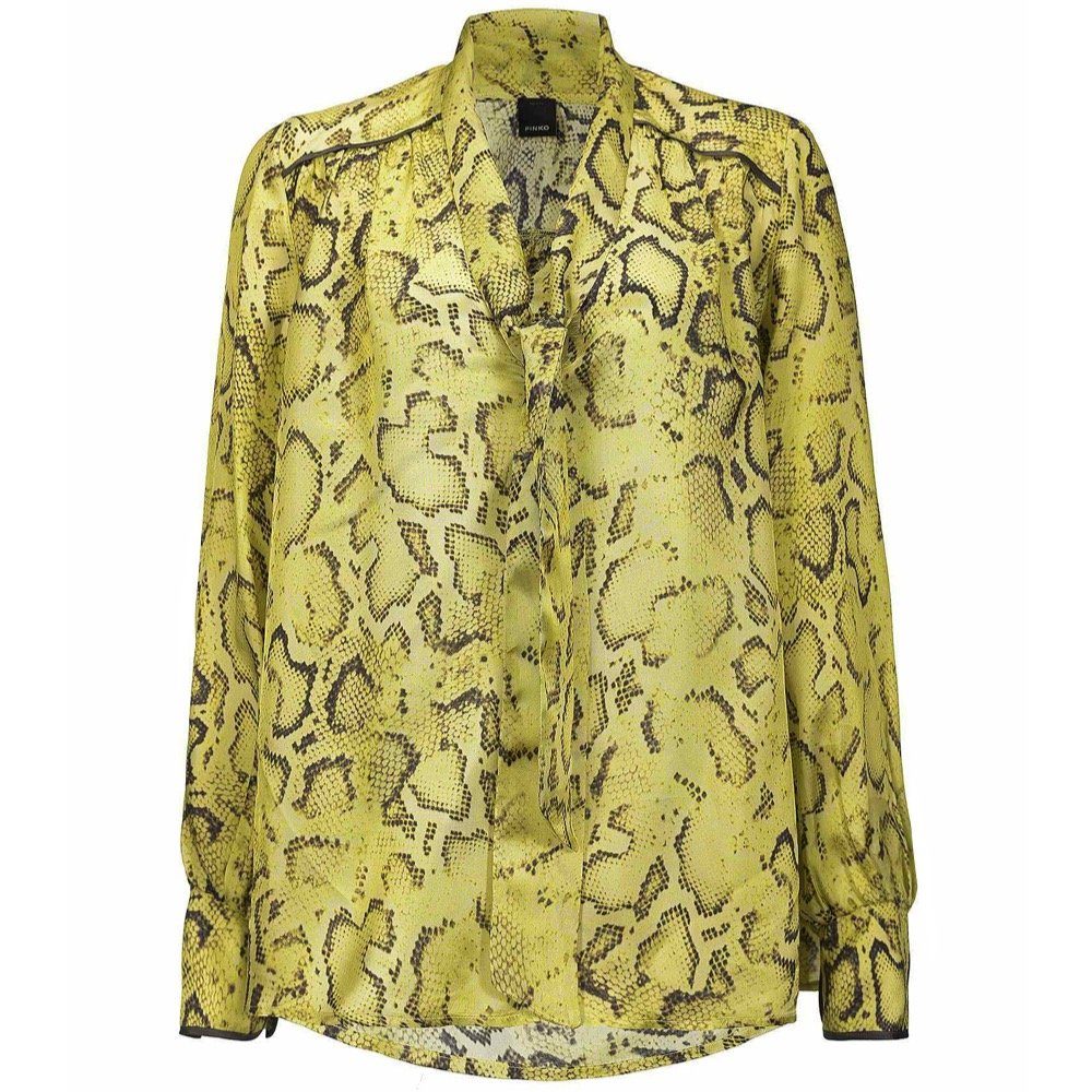 Pinko Langarmbluse Schluppenbluse Clarissa Mit Python Muster