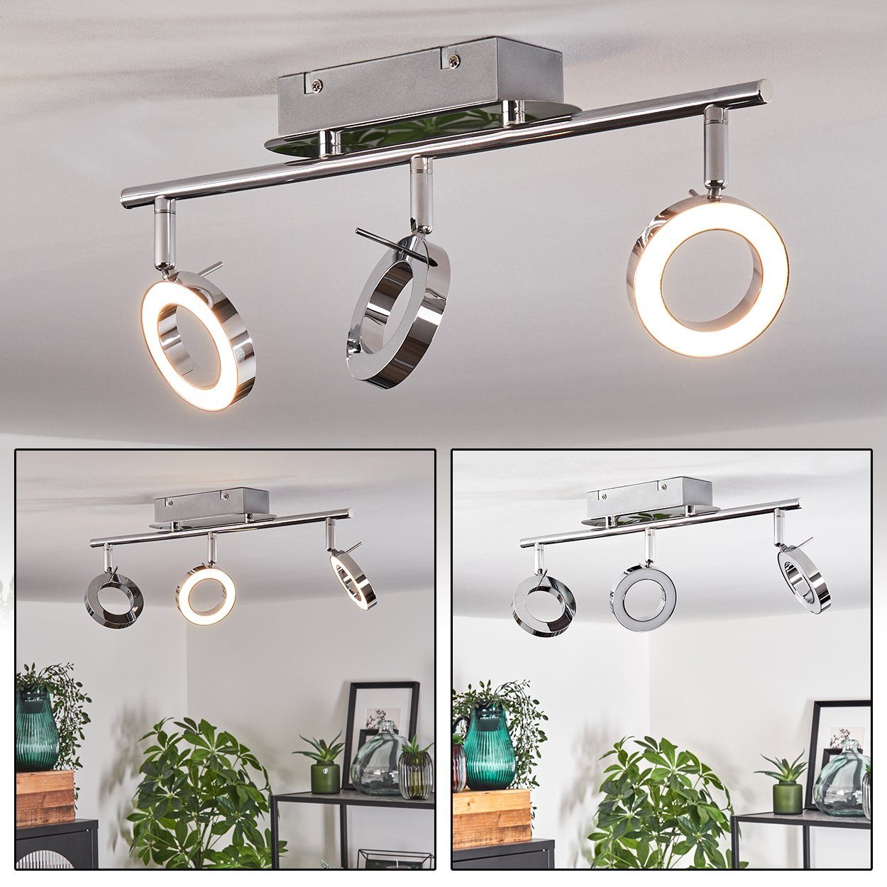 Hofstein Deckenleuchte Moderne Deckenlampe Aus Metallkunststoff In