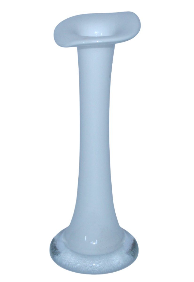 Js Gartendeko Dekovase Glasvase H 20 Cm Schmale Blumenvase In Weiß Vase