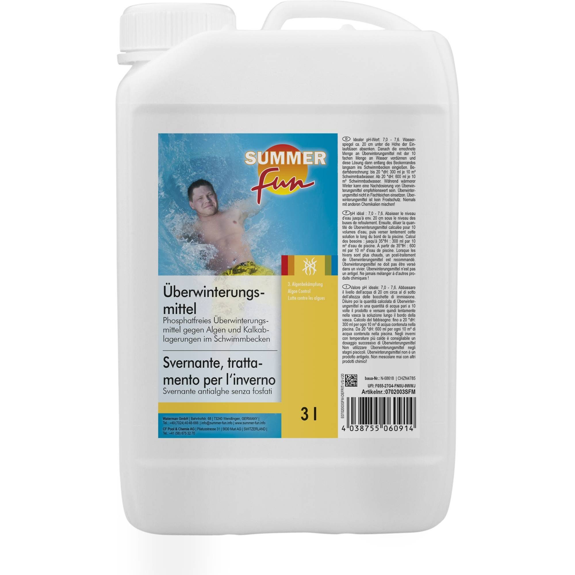 SUMMER FUN Poolpflege Summer Fun - Winterschutzmittel - Phosphatfrei, 3