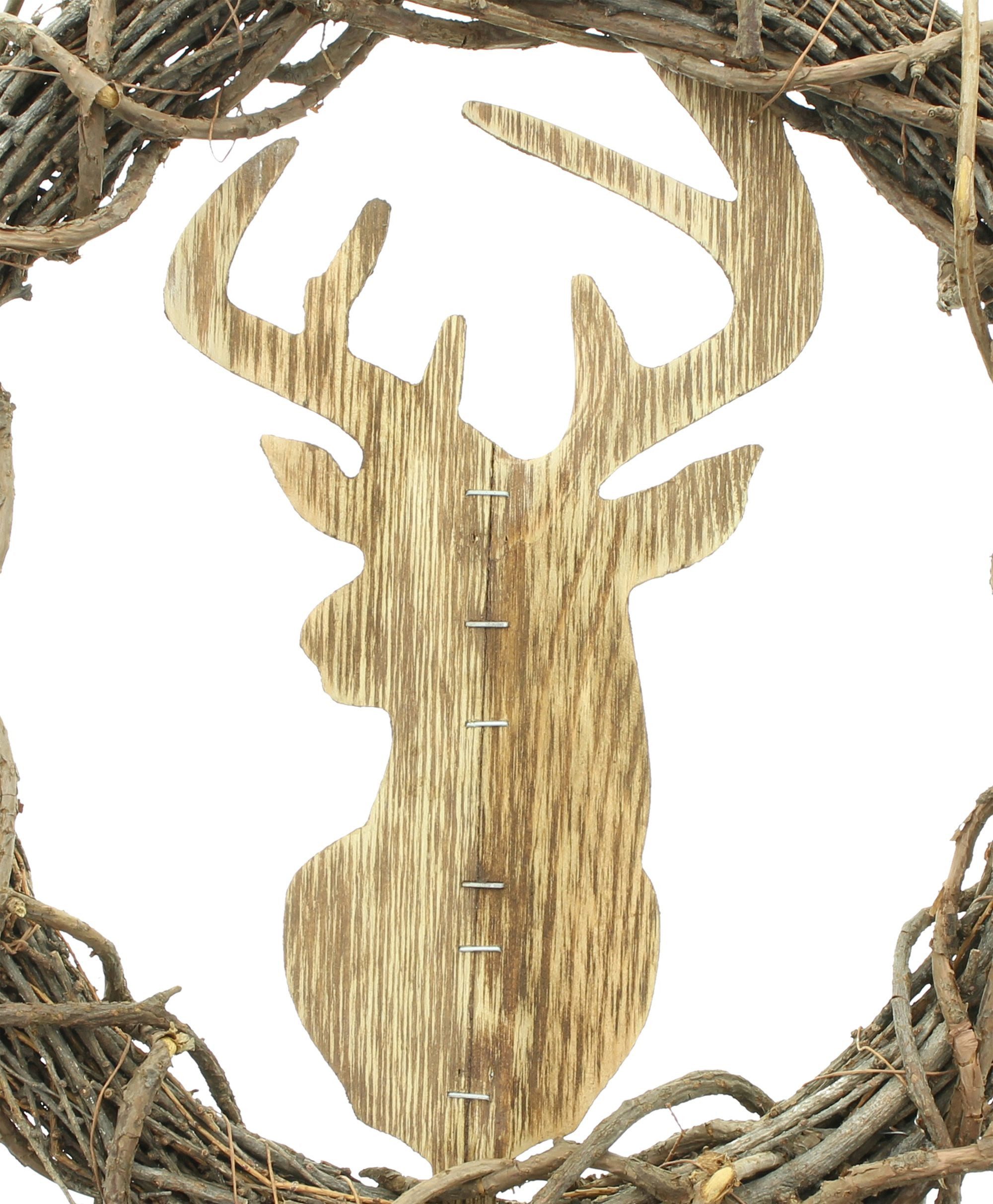 Frank Flechtwaren Dekokranz, Kranz Hirsch
