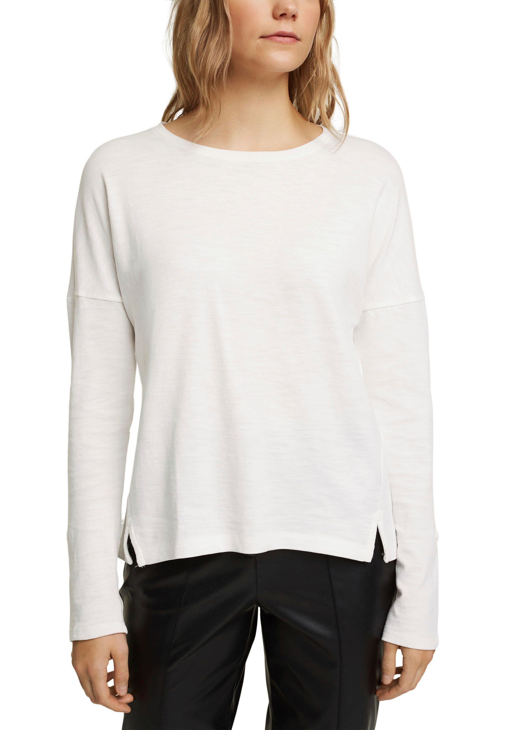 Edc By Esprit Langarmshirt Mit Seitlichen Schlitzen Am Saum Online
