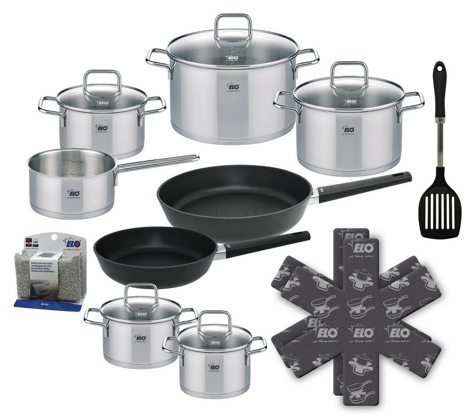 Elo Topf Set Citrin 16 Teilig Edelstahl 1810 Set 16 Tlg Induktion