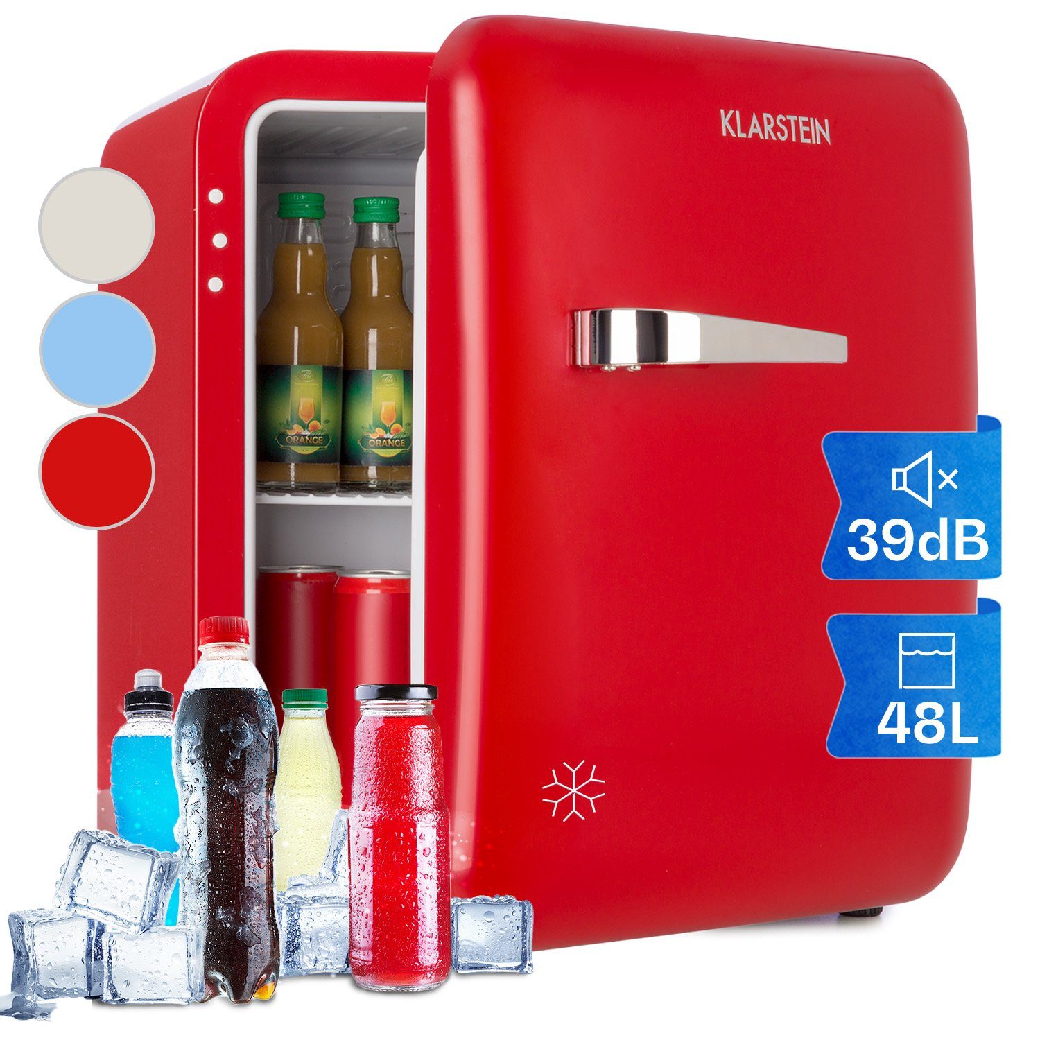 Klarstein Table Top Kühlschrank HEA13-Audrey-Mini-r 10046051, 50 cm hoch, 44 cm breit, Hausbar ...