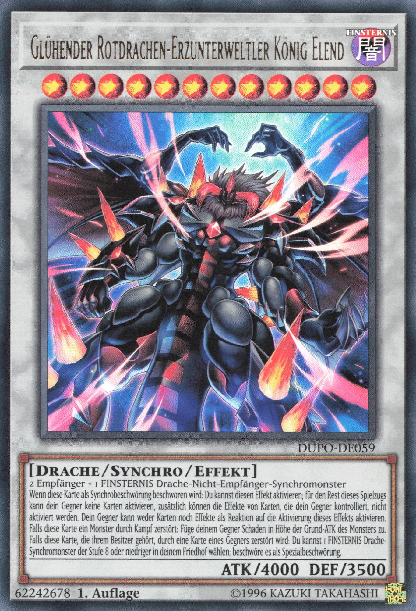Recollectibles Sammelkarte Yugioh Karte Glühender Rotdrachen