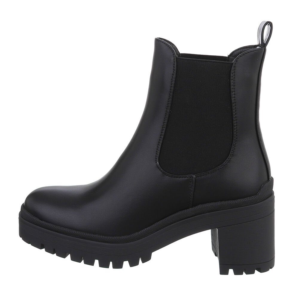 Ital-Design Damen Chelsea Freizeit Plateaustiefelette (84338059 ...