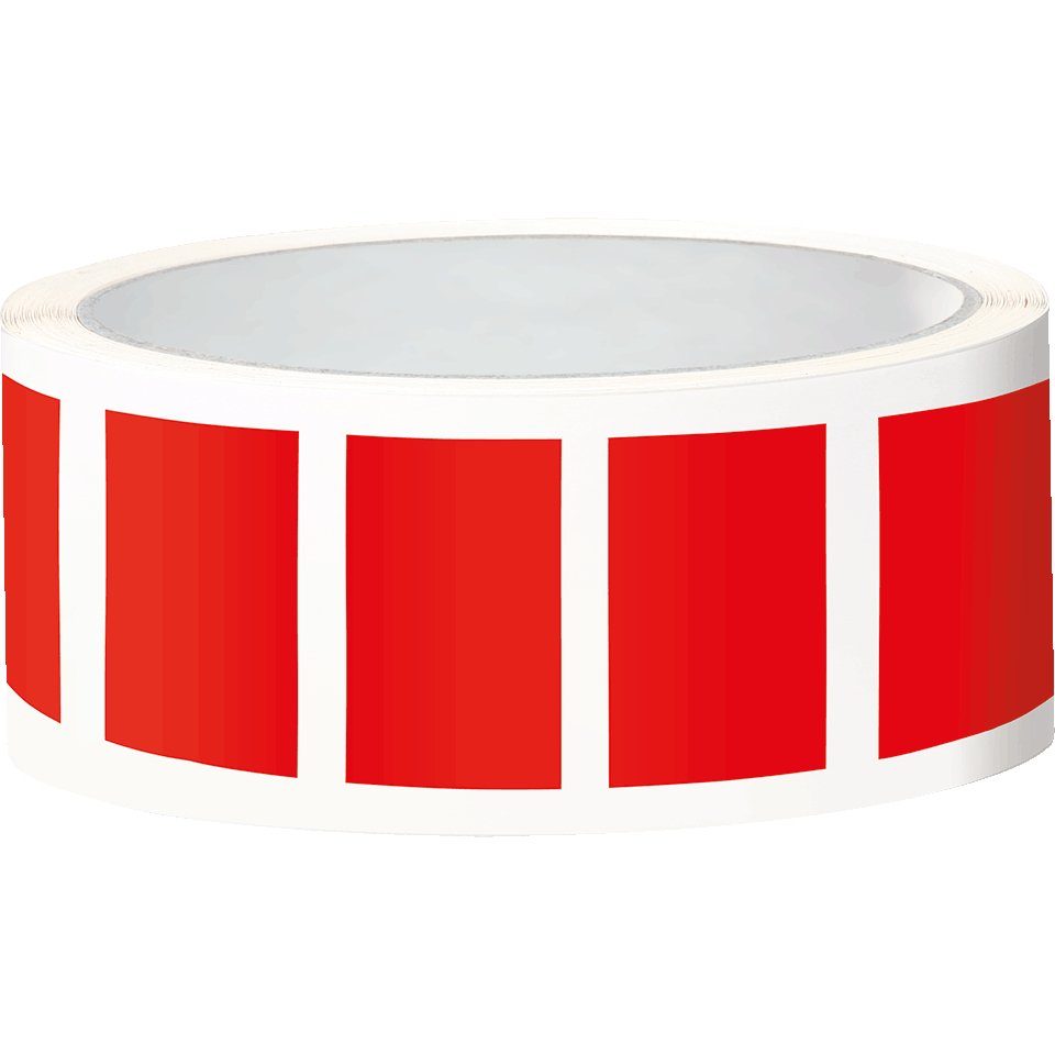 König Werbeanlagen Hinweisschild Etikett, eckig, beschriftbar, rot, Folie, selbstkl., 50x25mm ...