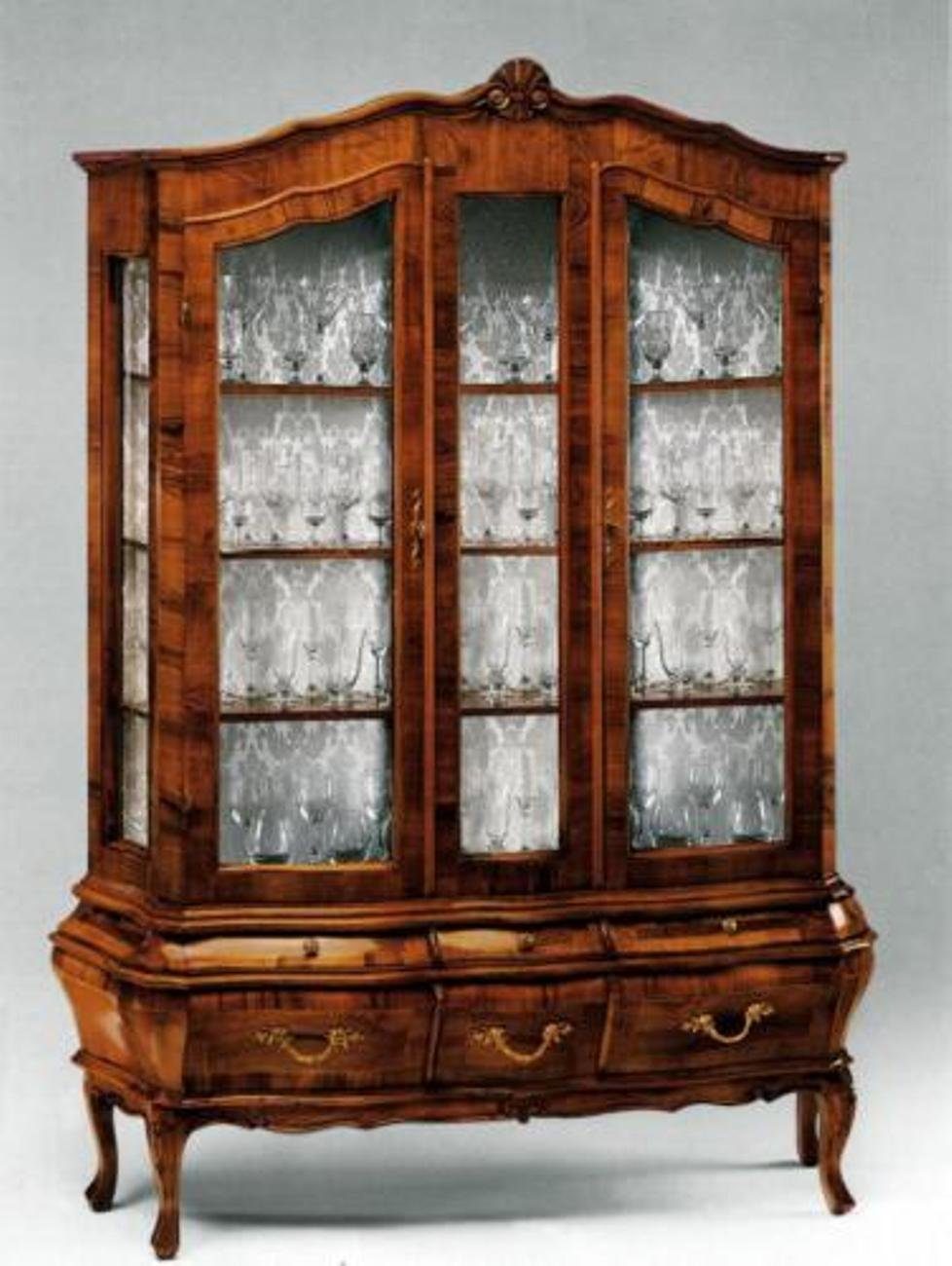 Jvmoebel Glasvitrine Wohnzimmer Anrichte Mit 3 Schubladen Und Glastüren