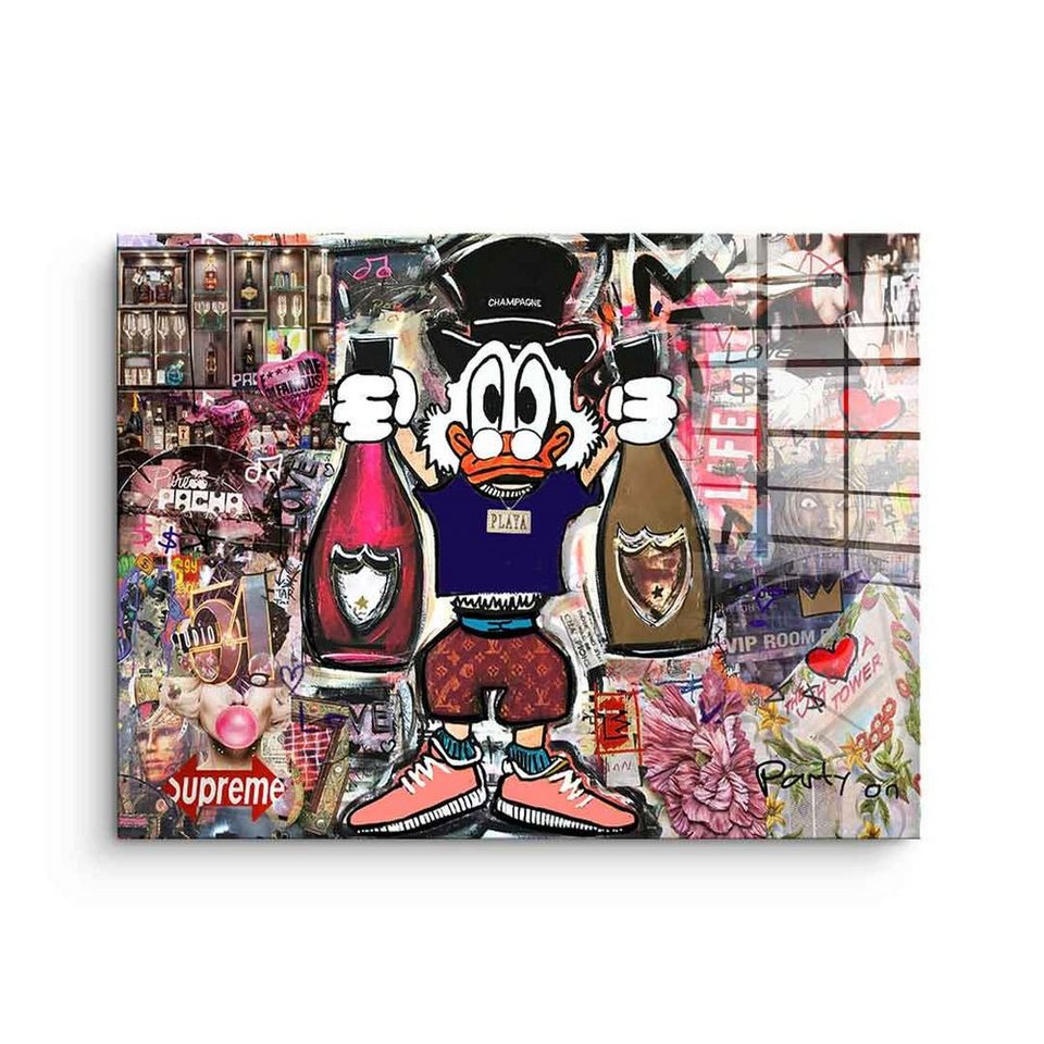 Dotcomcanvas® Acrylglasbild Dagobert Party Acrylglas Acrylglasbild