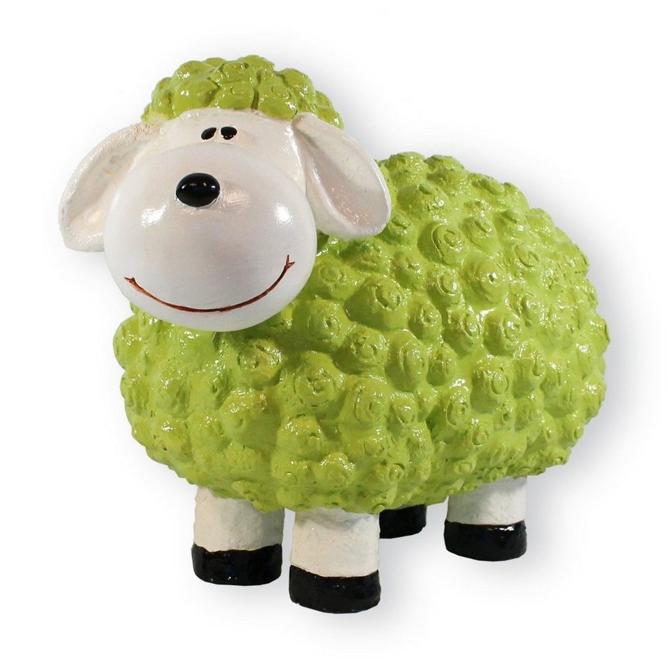 Colourliving Tierfigur Schaf Figur Andy Grün Stehend Schaf Tierfigur