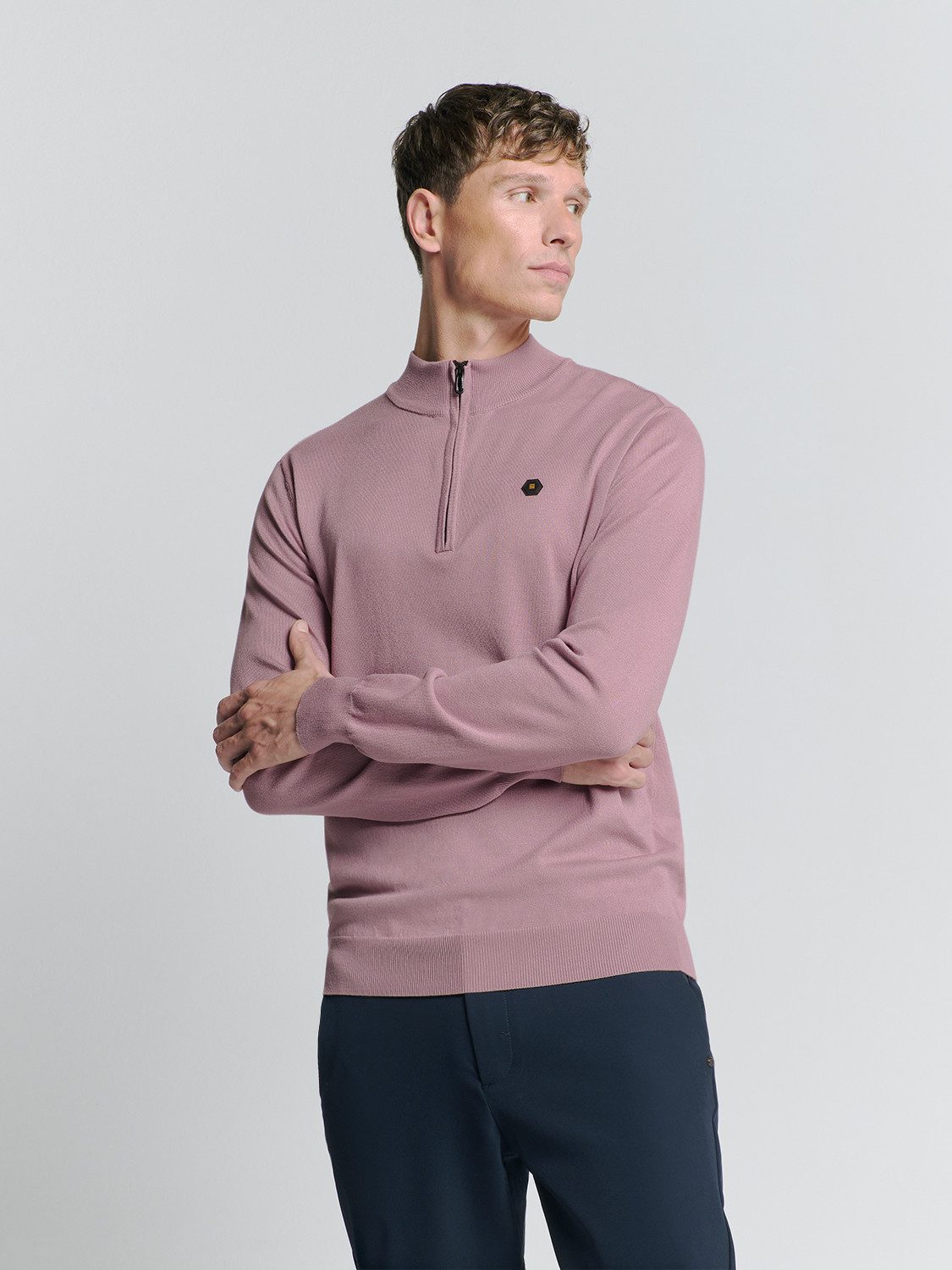 NO EXCESS Strickpullover Pullover Half Zip