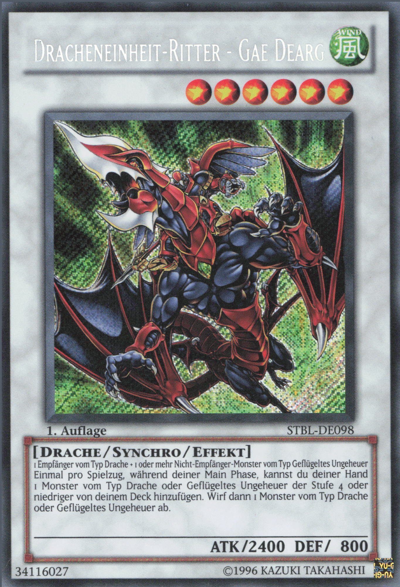 Recollectibles Sammelkarte Yugioh Karte Dracheneinheit Ritter Gae