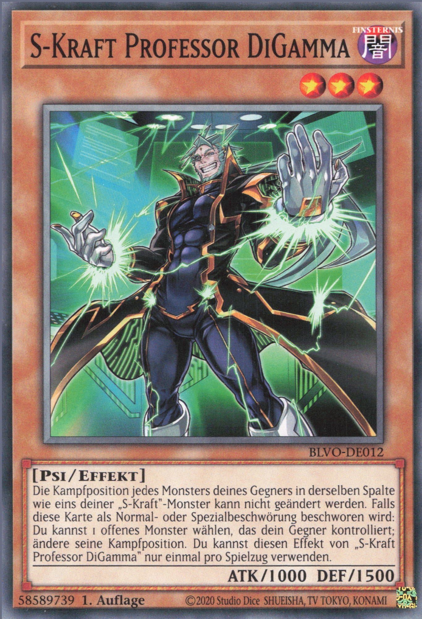 Recollectibles Sammelkarte Yugioh Karte S Kraft Professor Digamma Yu