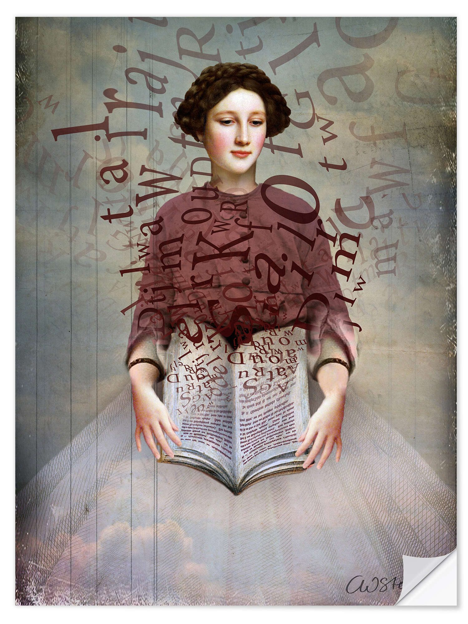 Posterlounge Wandfolie Catrin Welz Stein Das Märchenbuch Vintage