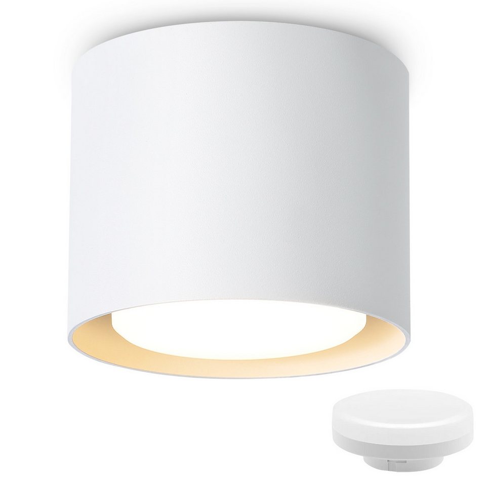 Zmh Led Deckenstrahler Schwarzweiß Gx53 Modern Rund Deckenleuchte 5w