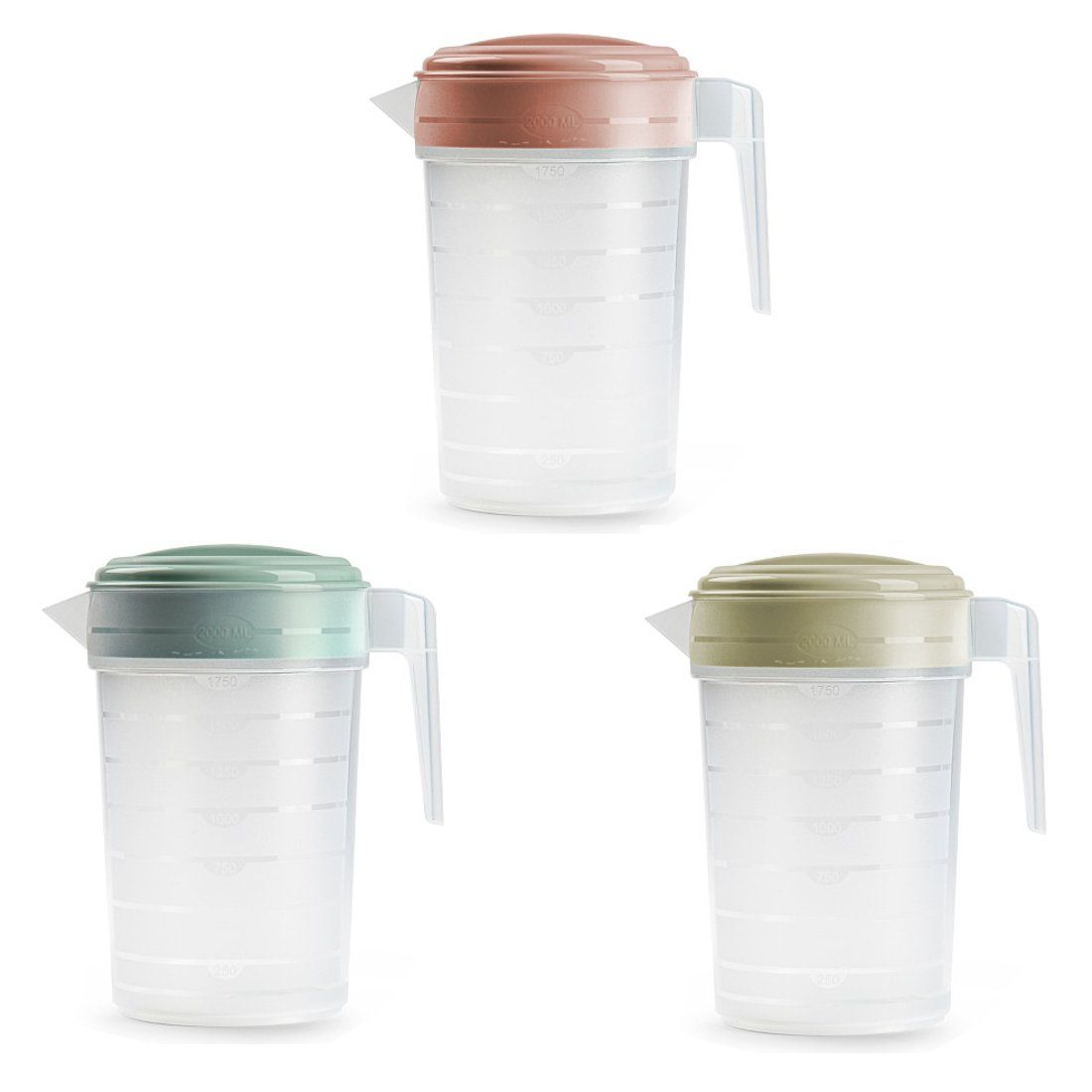 Sanixa Wasserkrug Spar Set 3 Tlg Wasserkrug 3er Set 2 Liter Mint