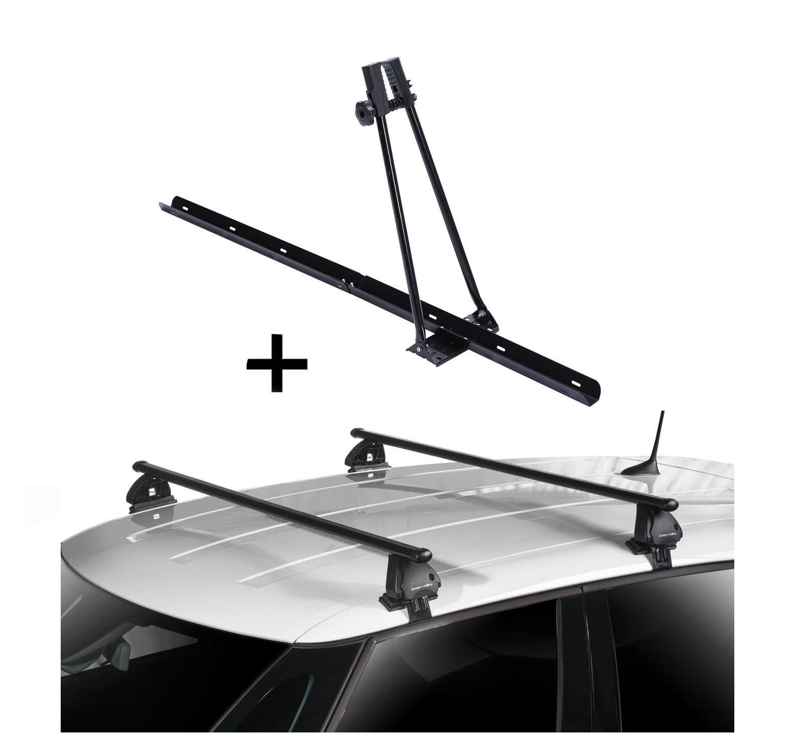 VDP Dachträger, Fahrradträger ORION + Dachträger VDP EVO Stahl kompatibel mit Opel Crossland X 5 ...