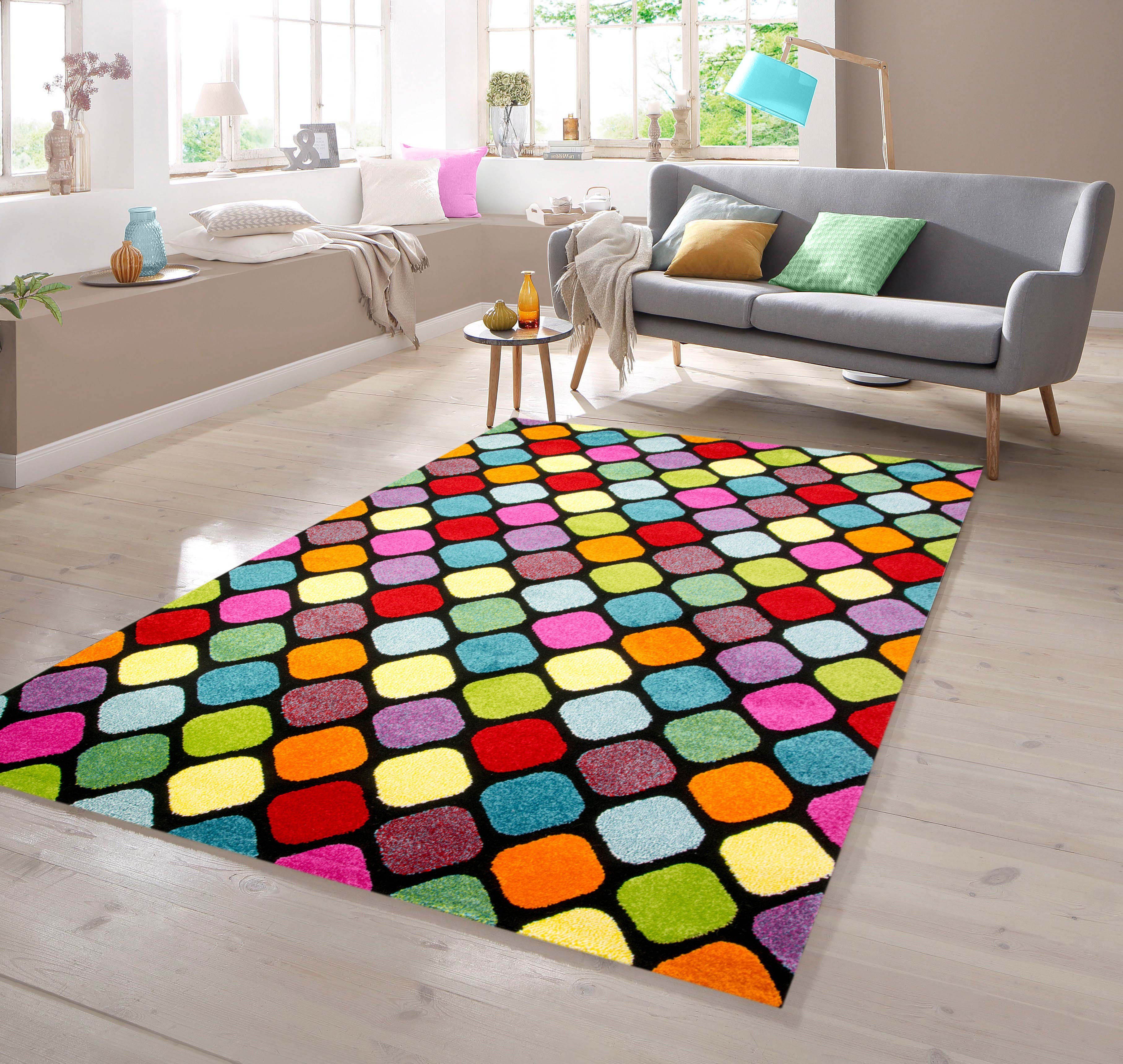 TeppichHome24 Teppich Teppich bunt gemustert, rechteckig