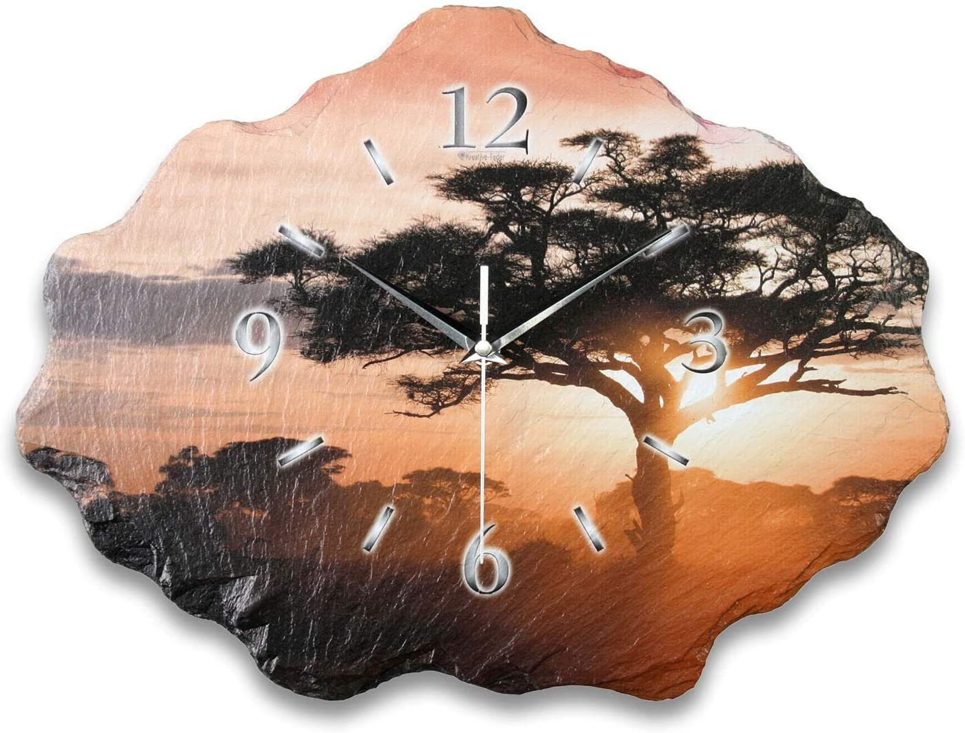 Kreative Feder Wanduhr Design Wanduhr Aus Stein Beton „natur Baum