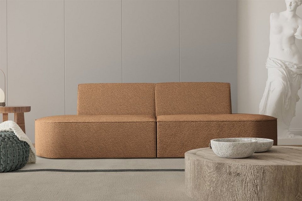 Fun Möbel Sofa Sofa Designersofa 2 Sitzer Milot In Stoff Couch