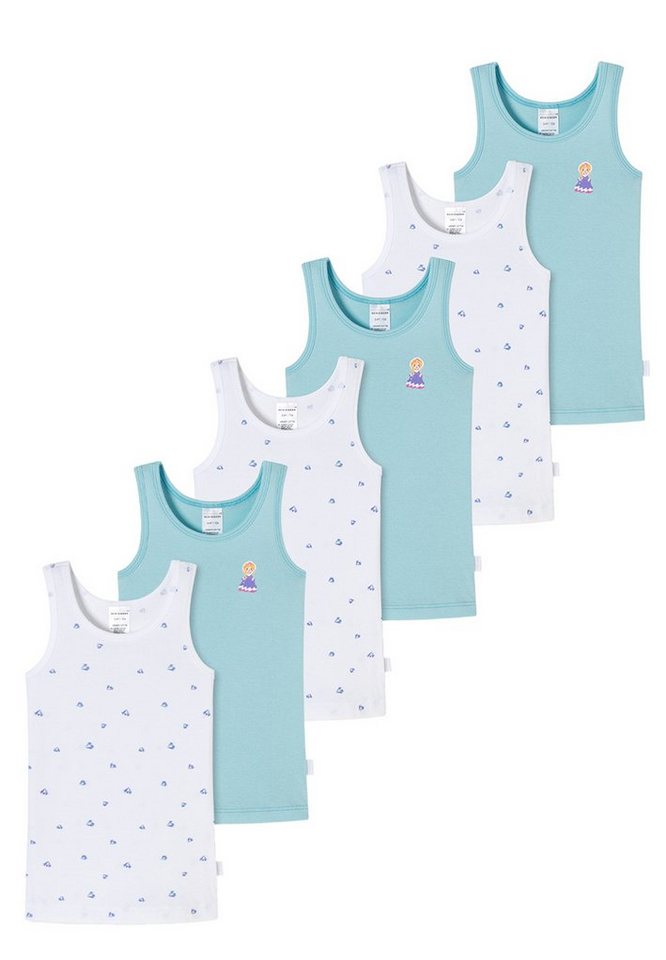 Schiesser Unterhemd 6er Pack Feinripp Organic Cotton Spar Set 6 St