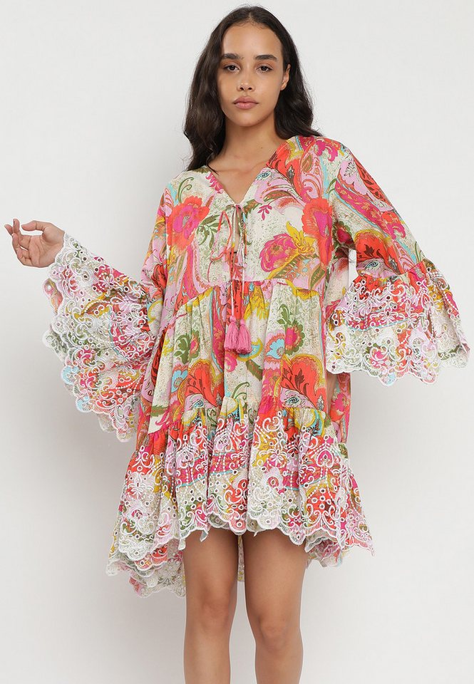 Yc Fashion And Style Tunikakleid Strandkleid Mit Blumenmuster Und