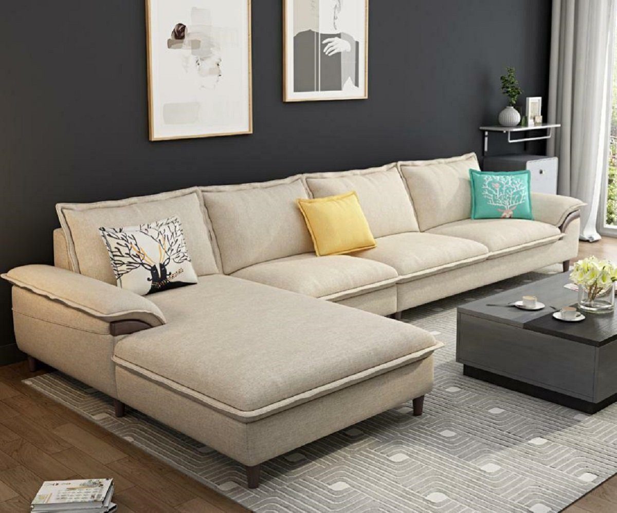 JVmoebel Ecksofa Wohnlandschaft Ecksofa Polster Textil Modern Relax ...