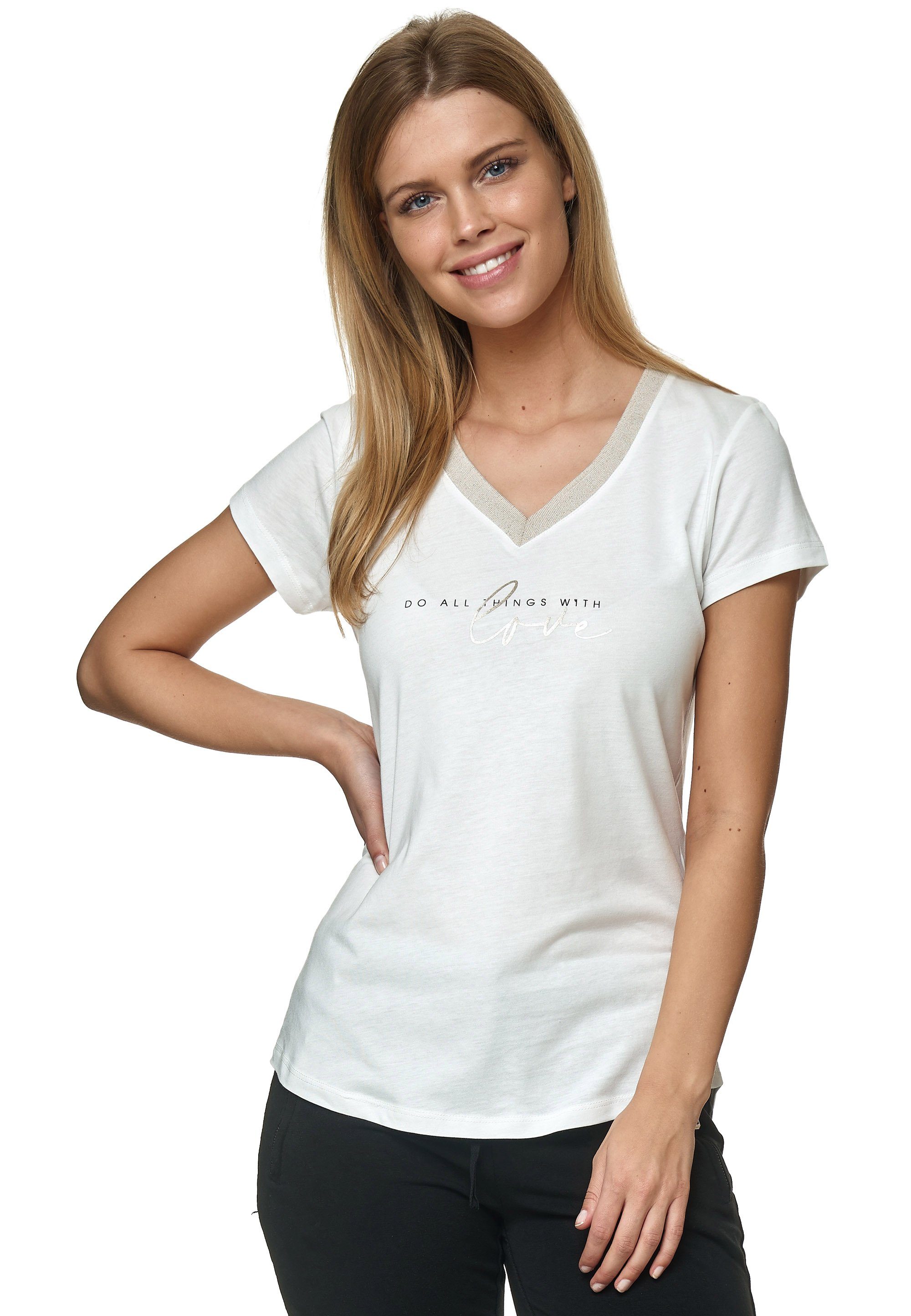Decay T-Shirt in schlichtem Design, Mit dezentem Frontprint ein ...