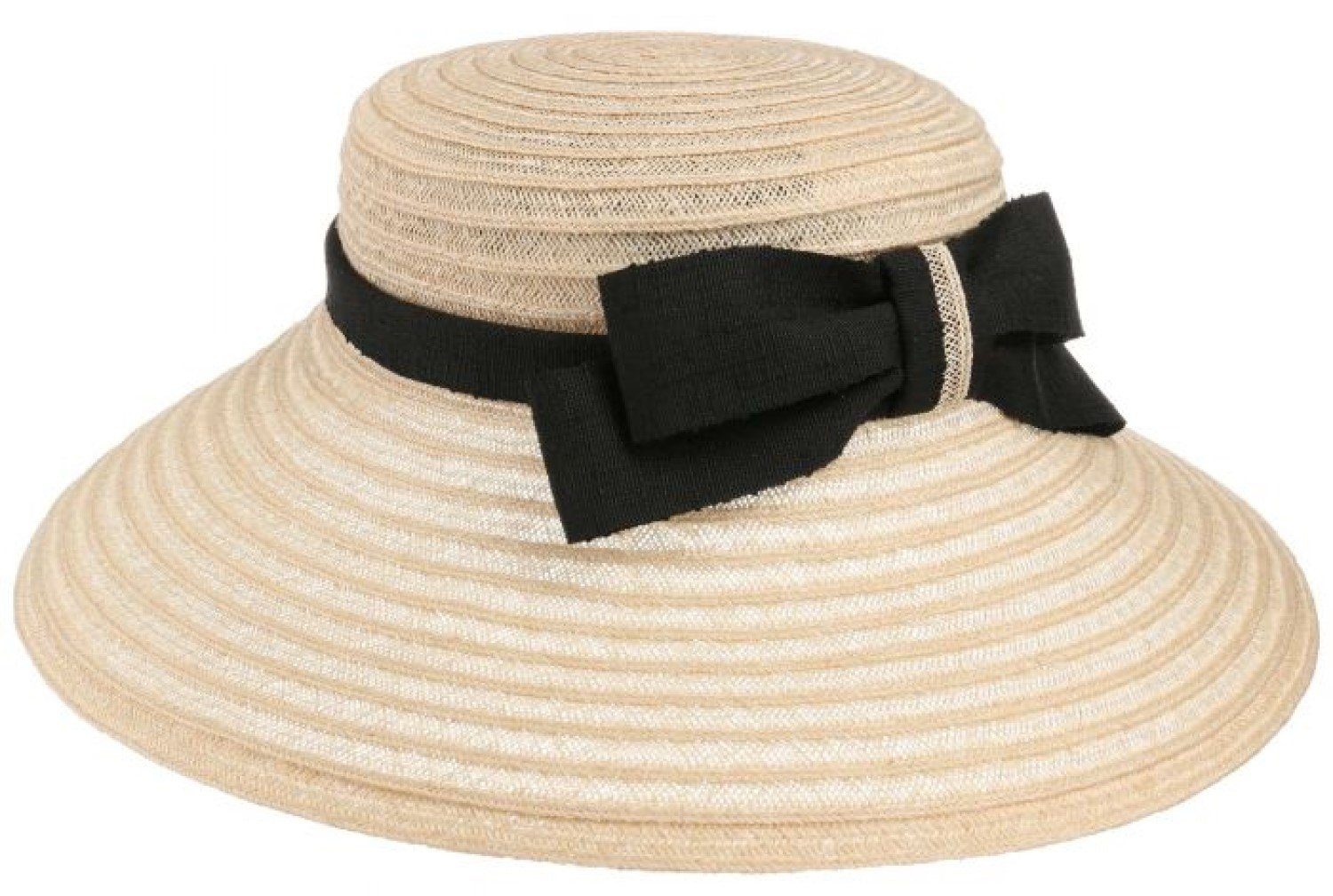 Mayser Strohhut Edler Bortenhut Audrey luftig & faltbar mit Schleife