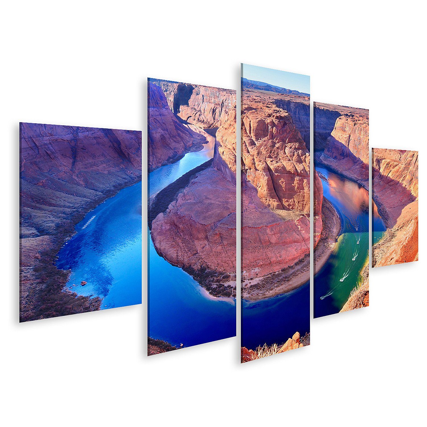 islandburner Leinwandbild Bild auf Leinwand Hufeisen Biegung Colorado Fluss In Page Arizona Usa
