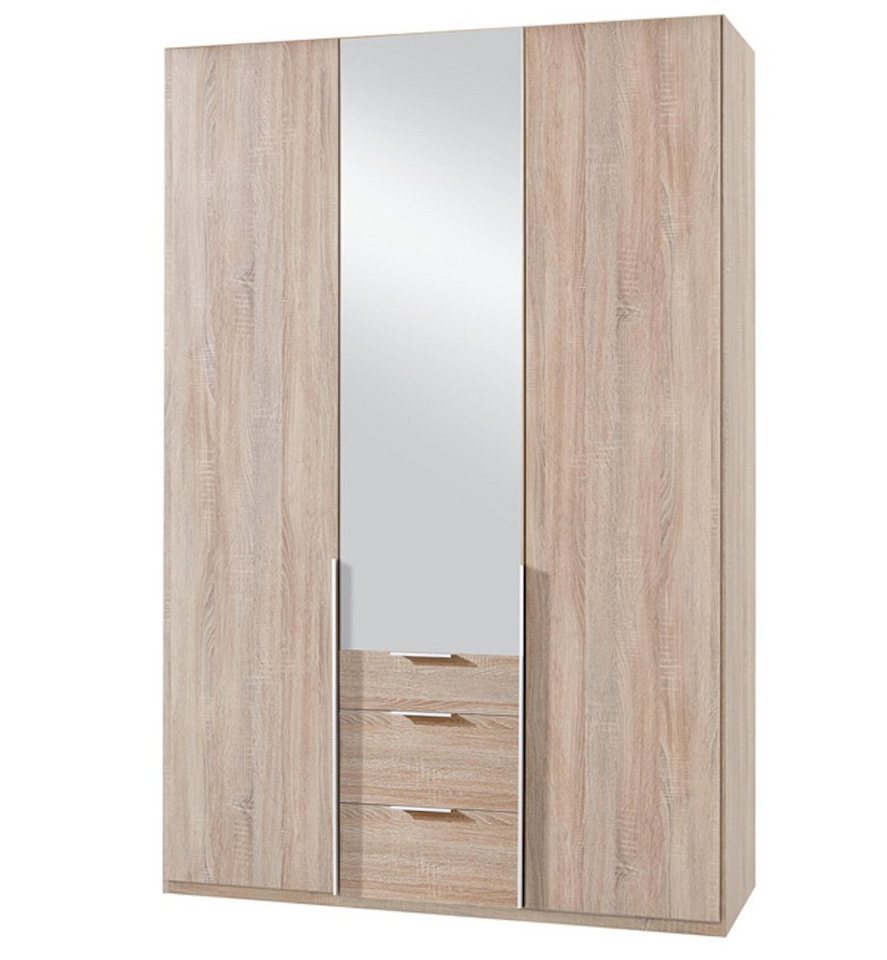 Wimex Kleiderschrank New York 1 St 135x58x234cm Eiche Sägerau Spiegel