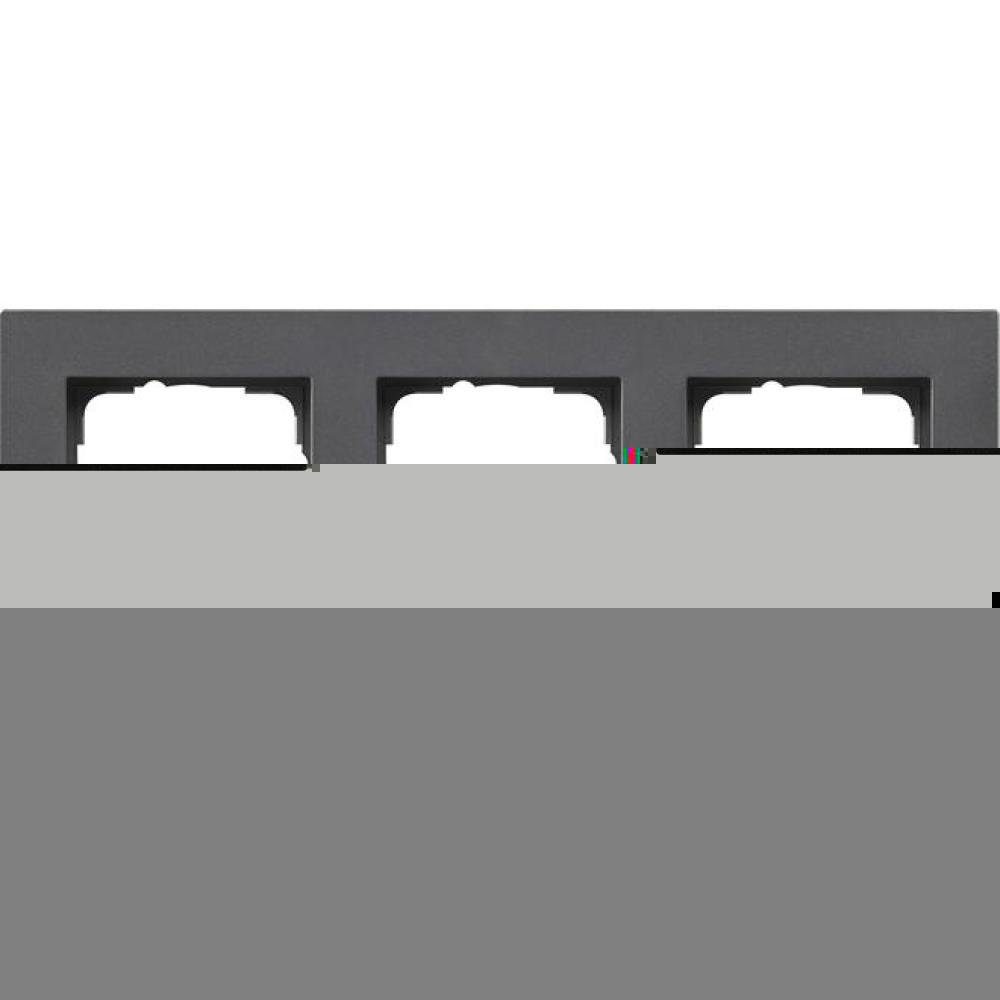 GIRA Verteiler Gira Abdeckrahmen 3f flach Gira E2 Anthrazit 0213235