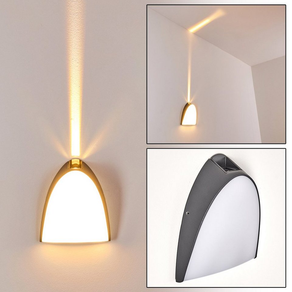Hofstein Außen Wandleuchte Meduno Led Außenwandlampe Aus Aluguss In
