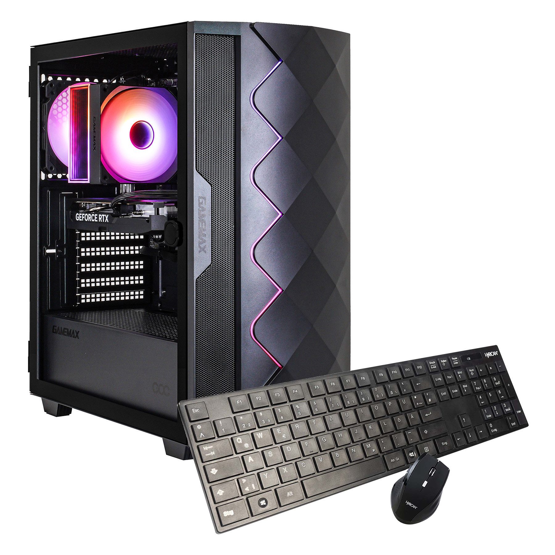 GAMEMAX Diamond BK 7772 Gaming-PC (AMD Ryzen 5 5500, RTX 5050, 32 GB RAM, 1000 GB SSD ...