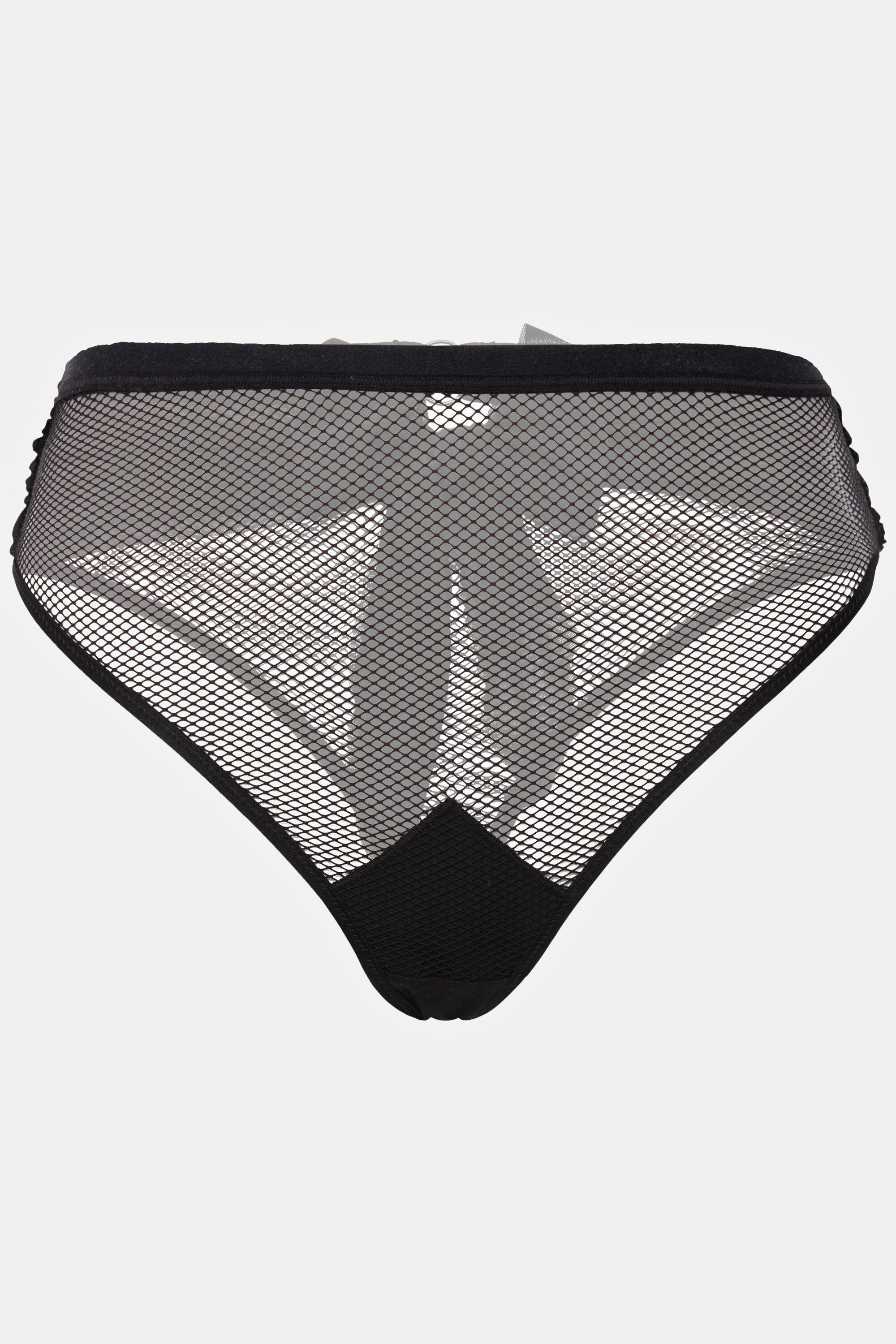 Ulla Popken Slip String Netz und Mesh Ouvert-Öffnung im Schritt