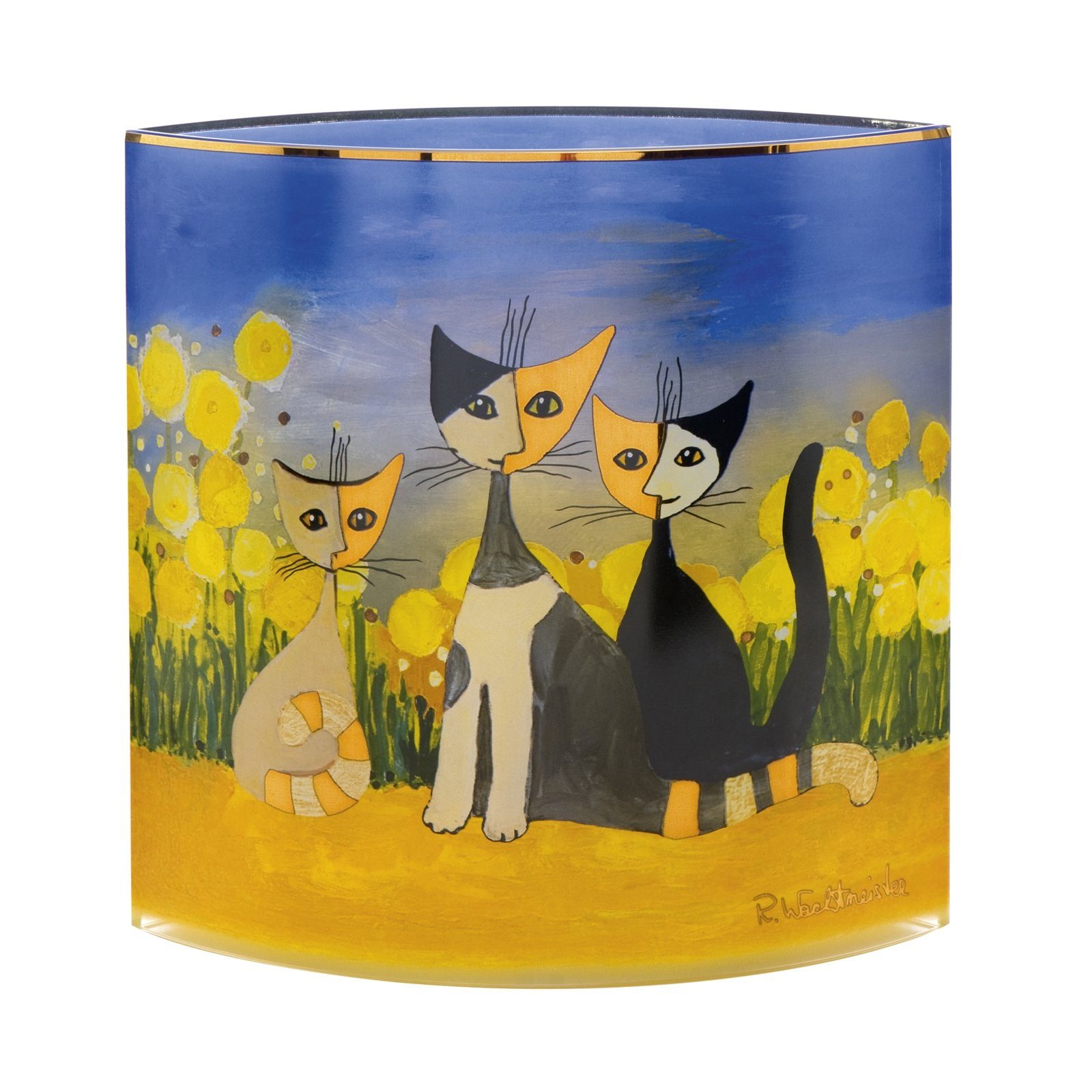 Goebel Nachttischlampe Rosina Wachtmeister Primavera Lampenschirm, Goebel Katze Sammlerstück ...