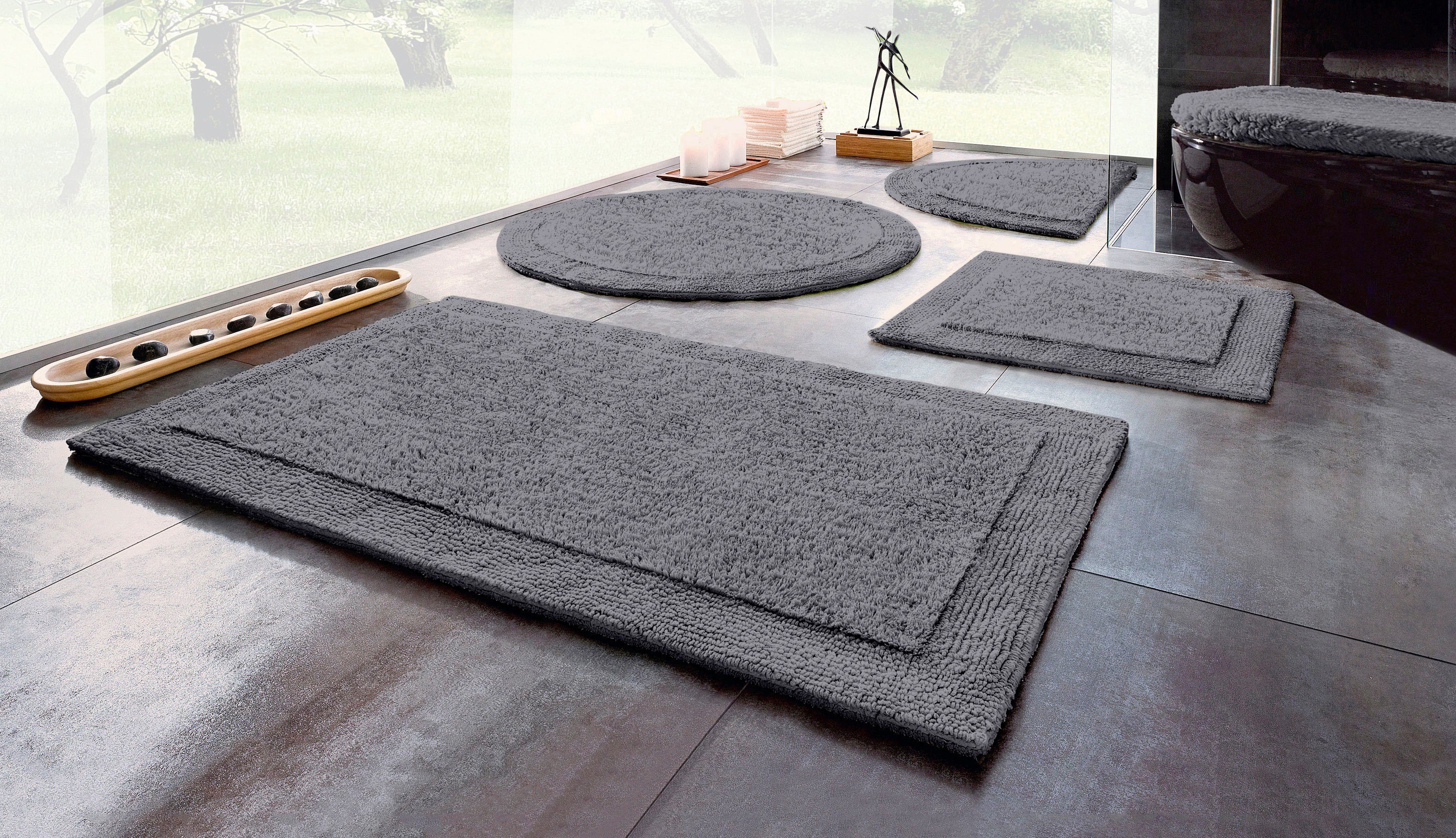 Graue runde Badezimmerteppiche online kaufen | OTTO