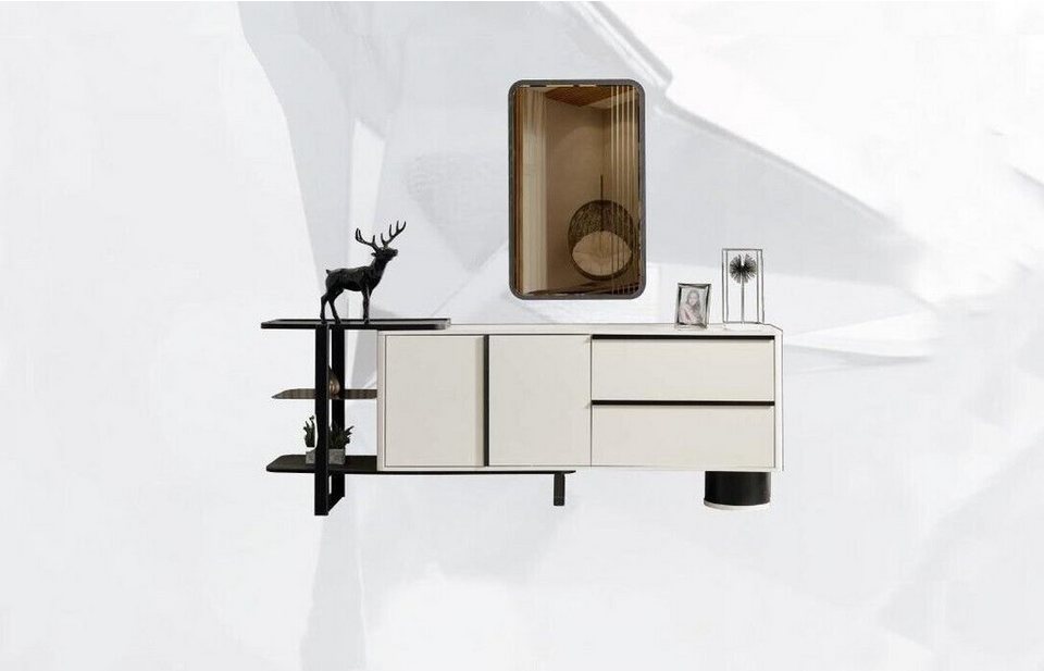 Jvmoebel Kommode Schrank Sideboard Mit Spiegel Anrichte Garnitur