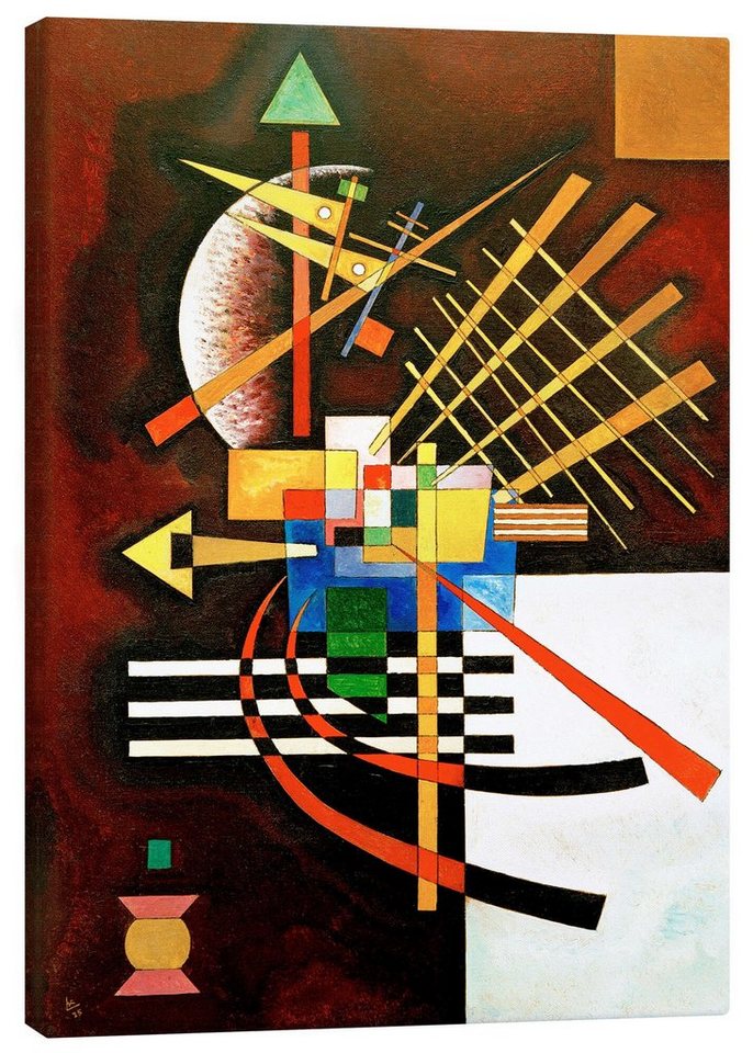 Posterlounge Leinwandbild Wassily Kandinsky Oben Und Links Malerei