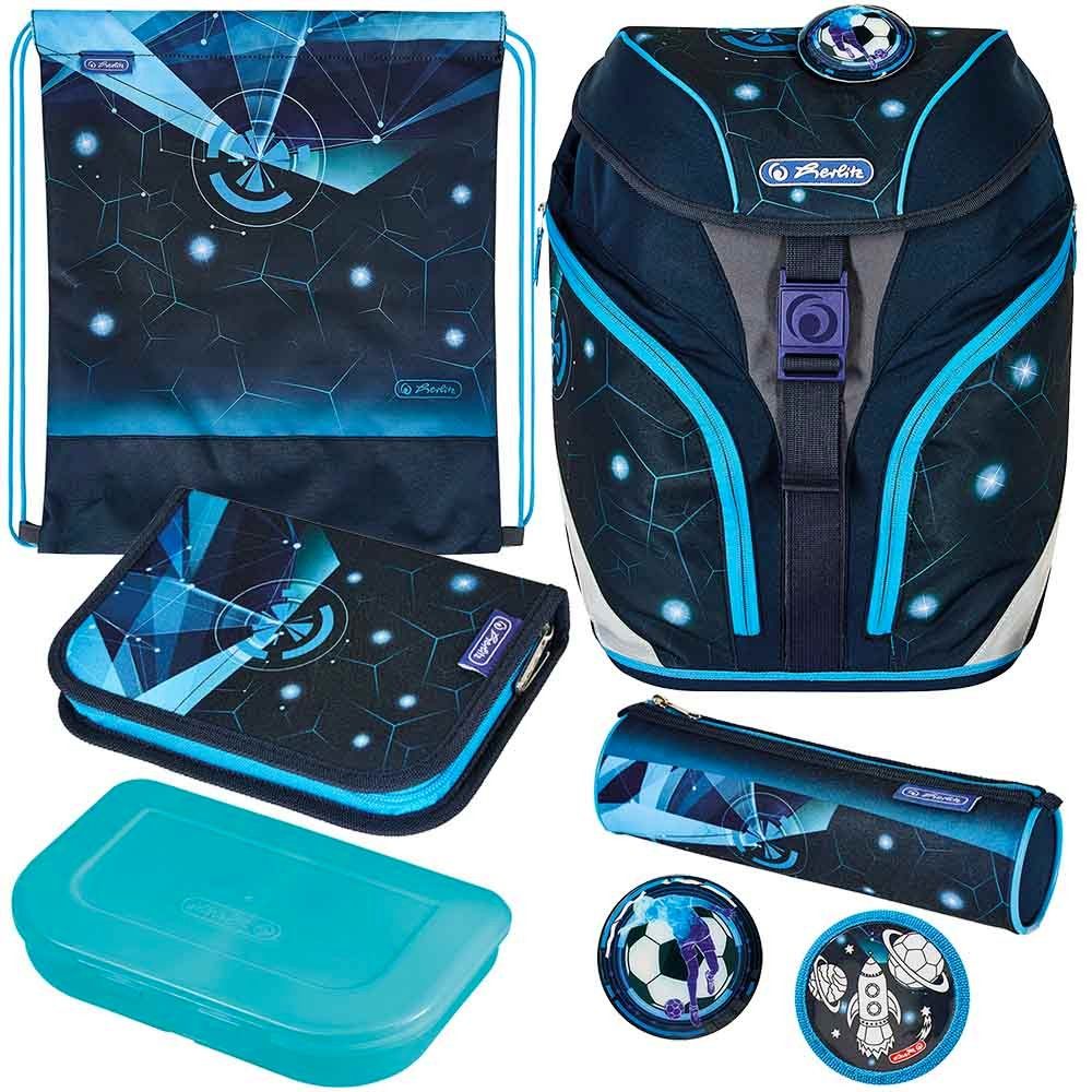 Herlitz Schulranzen Herlitz Schulrucksack SoftLight Plus Space Boy 7-teilig