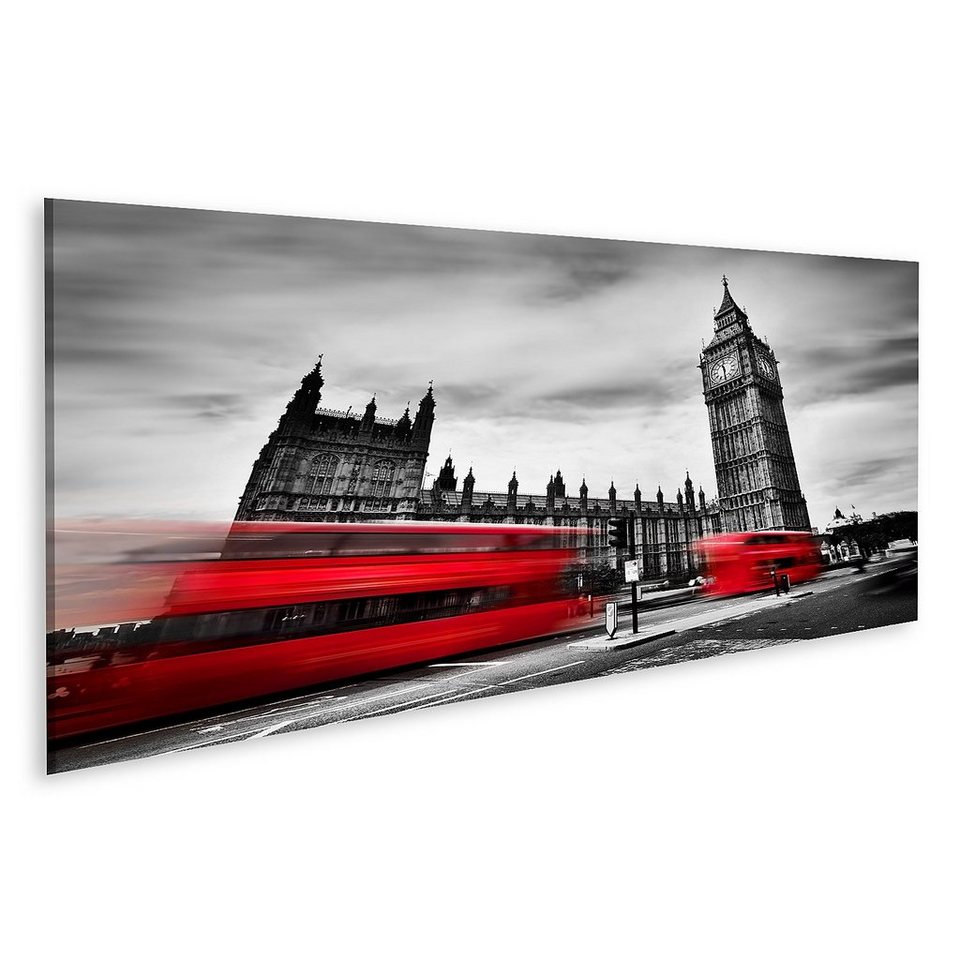 Islandburner Leinwandbild Bild Auf Leinwand London Uk Rote Busse Big